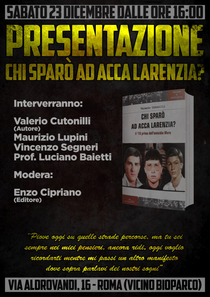 CHI SPARÒ AD ACCA LARENZIA? - KULTURAEUROPA